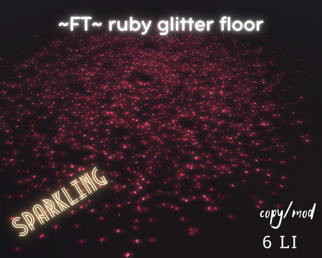 Second Life Marketplace - ~FT~ ruby glitter floor